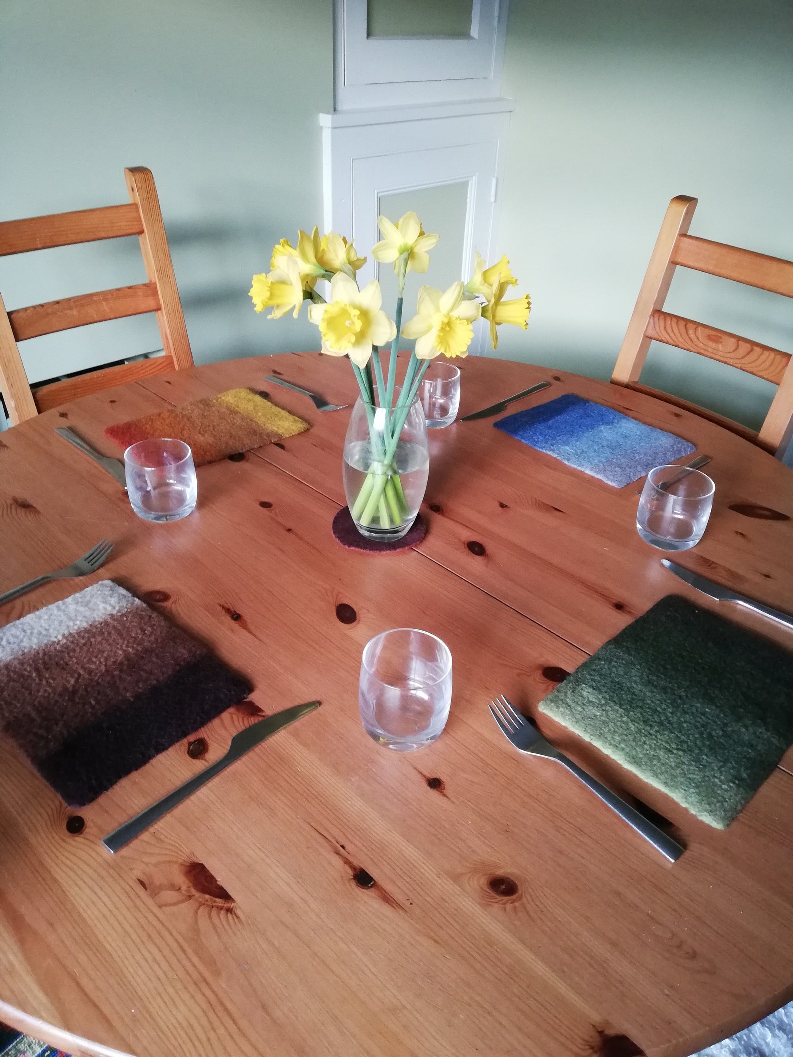 Set of 4 Shaded Hand Felted Woolen Table Mats - Etsy