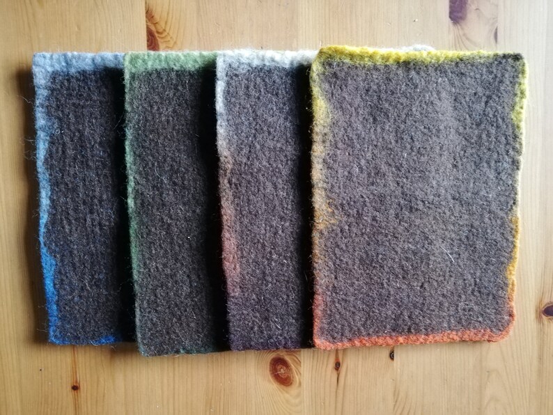 Set of 4 Shaded Hand Felted Woolen Table Mats - Etsy