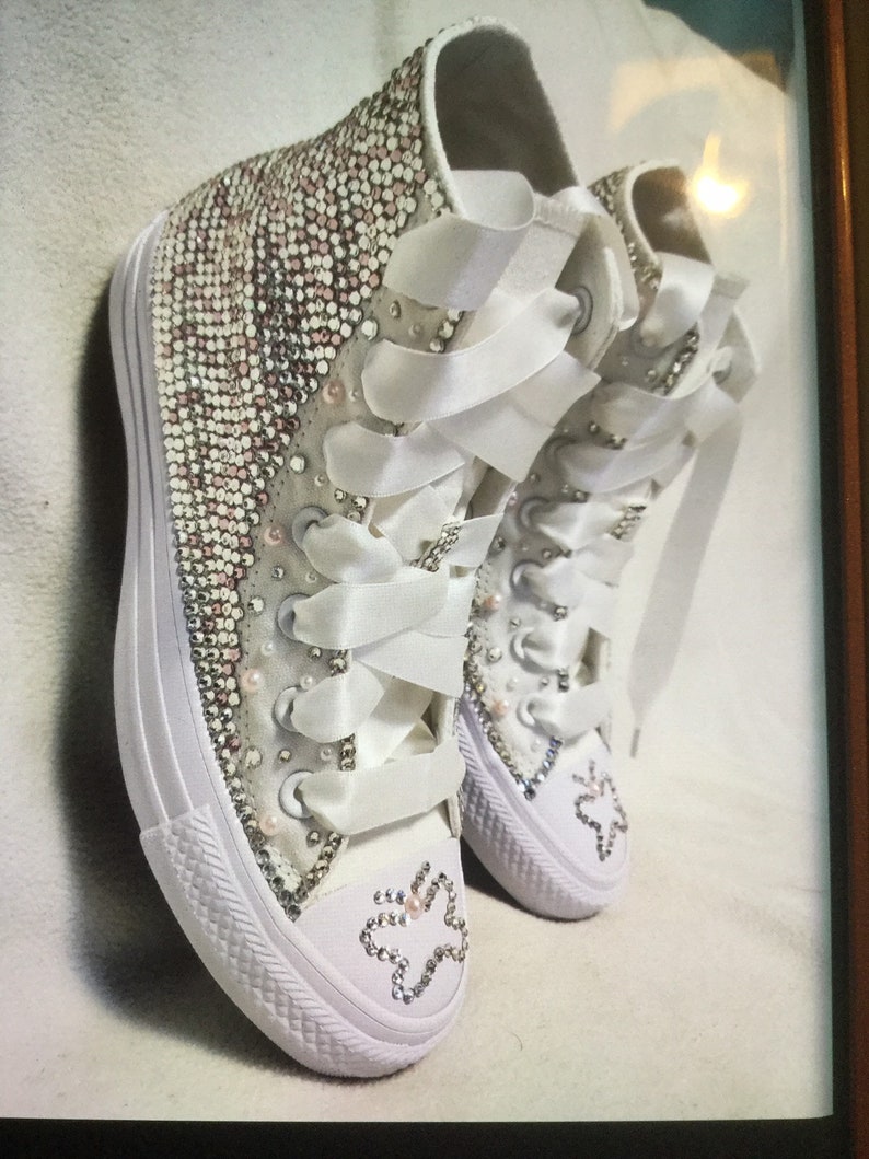 Sparkly Hi Top Converse Customized Just for You! Add Names or Date for ...