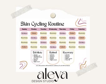 Skin Cycling Routine Template Guide & Steps Customizable Skin Care ...