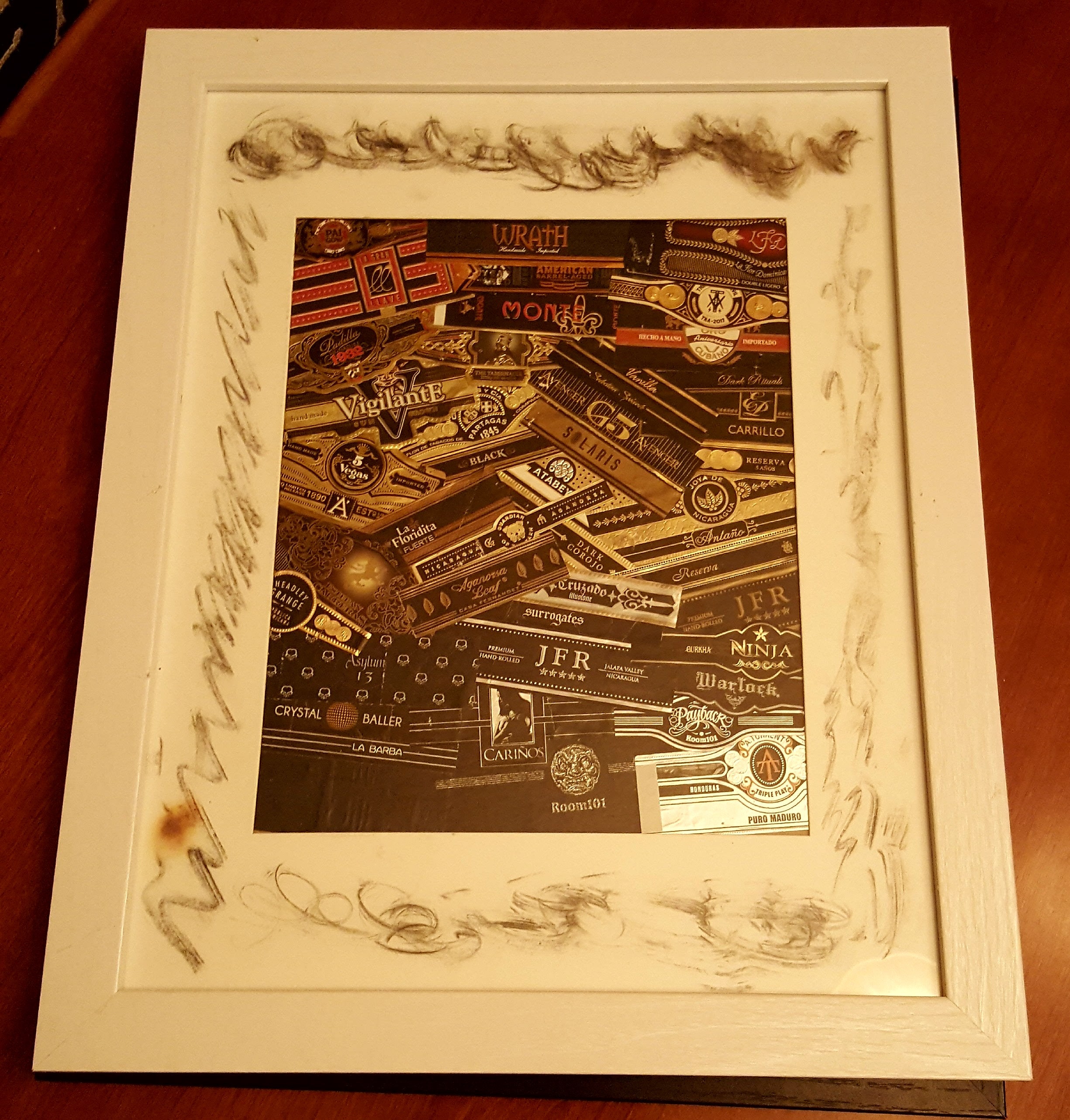 11"x14" Assorted Cigar Band White Frame (8"x10" Mat) FREE DOMESTIC ...