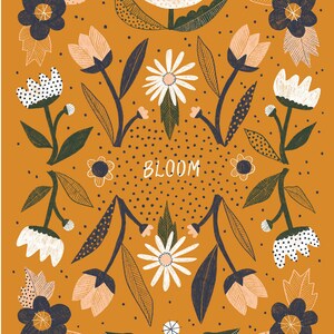 Bloom Gold Print - Etsy