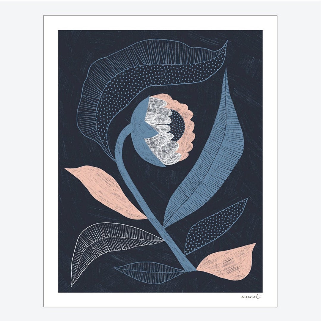 Blooming Flower Stretch Print - Etsy