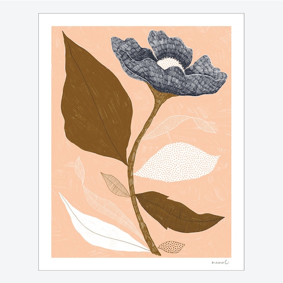 Blush Bloom Flower Print - Etsy