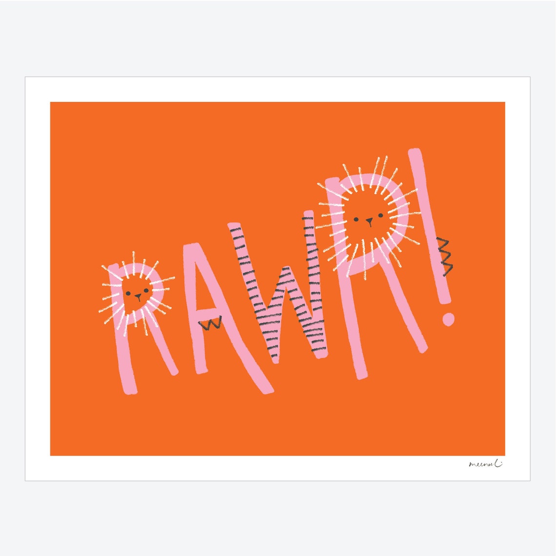 Hear Me RAWR! Print - Etsy