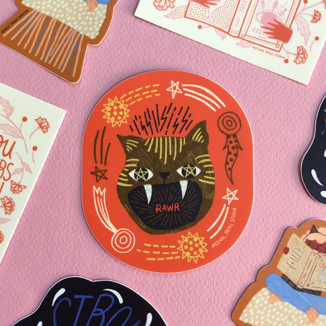 Tiger Roar Sticker - Etsy