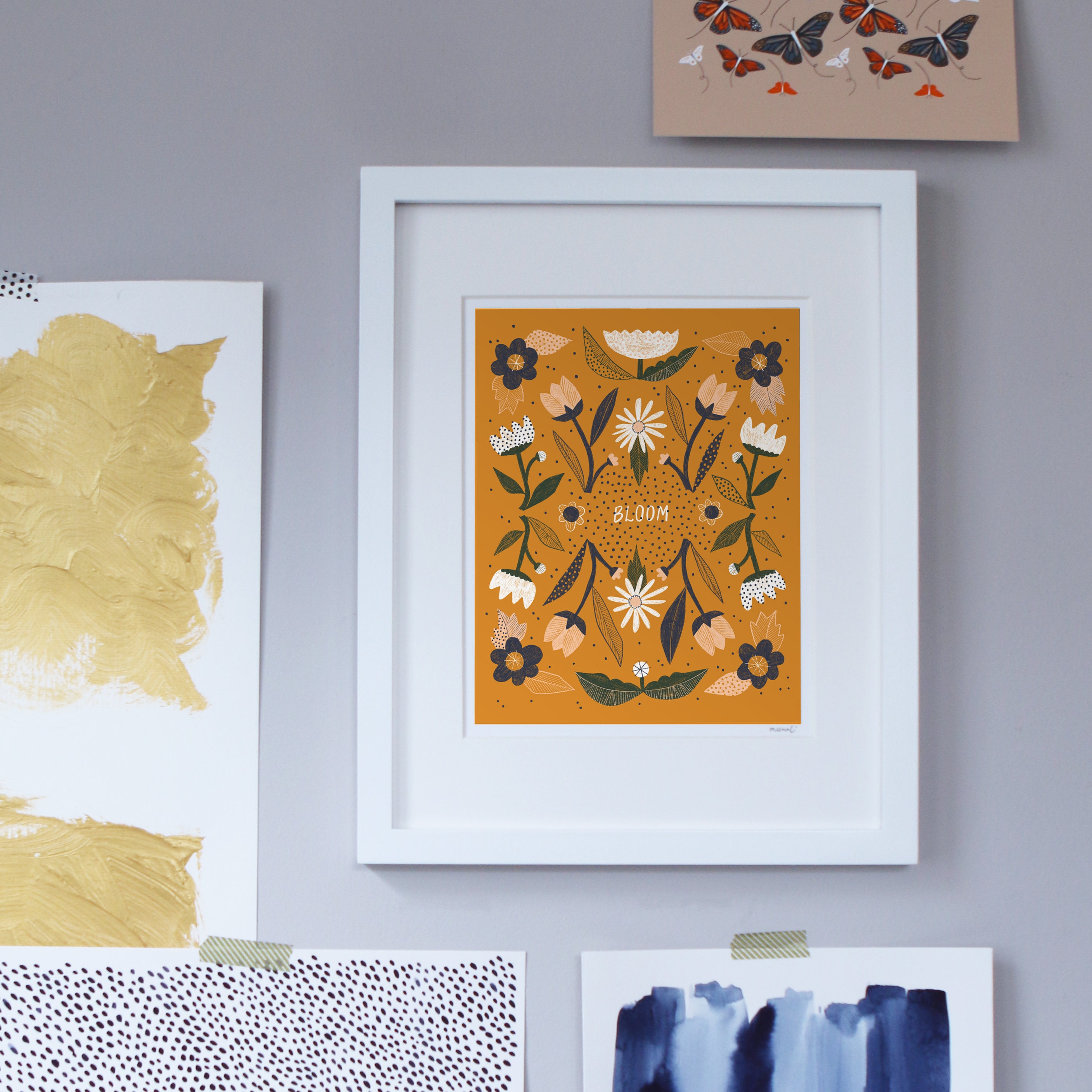 Bloom Gold Print - Etsy