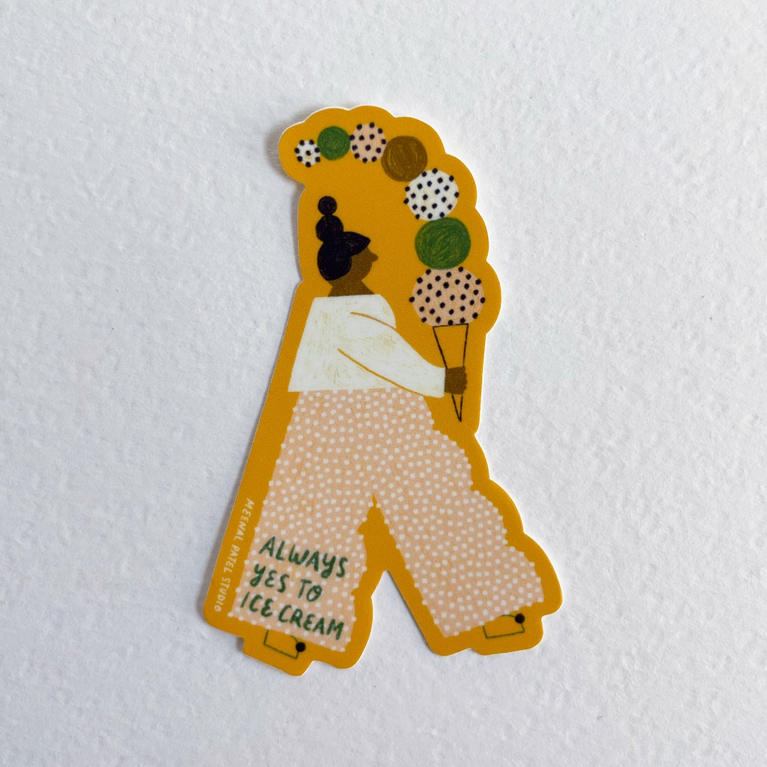 Always Yes to Ice Cream Sticker - Etsy