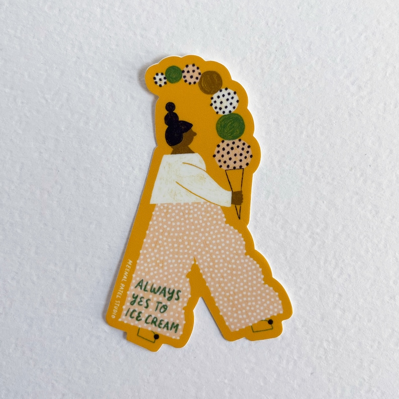 Always Yes to Ice Cream Sticker - Etsy