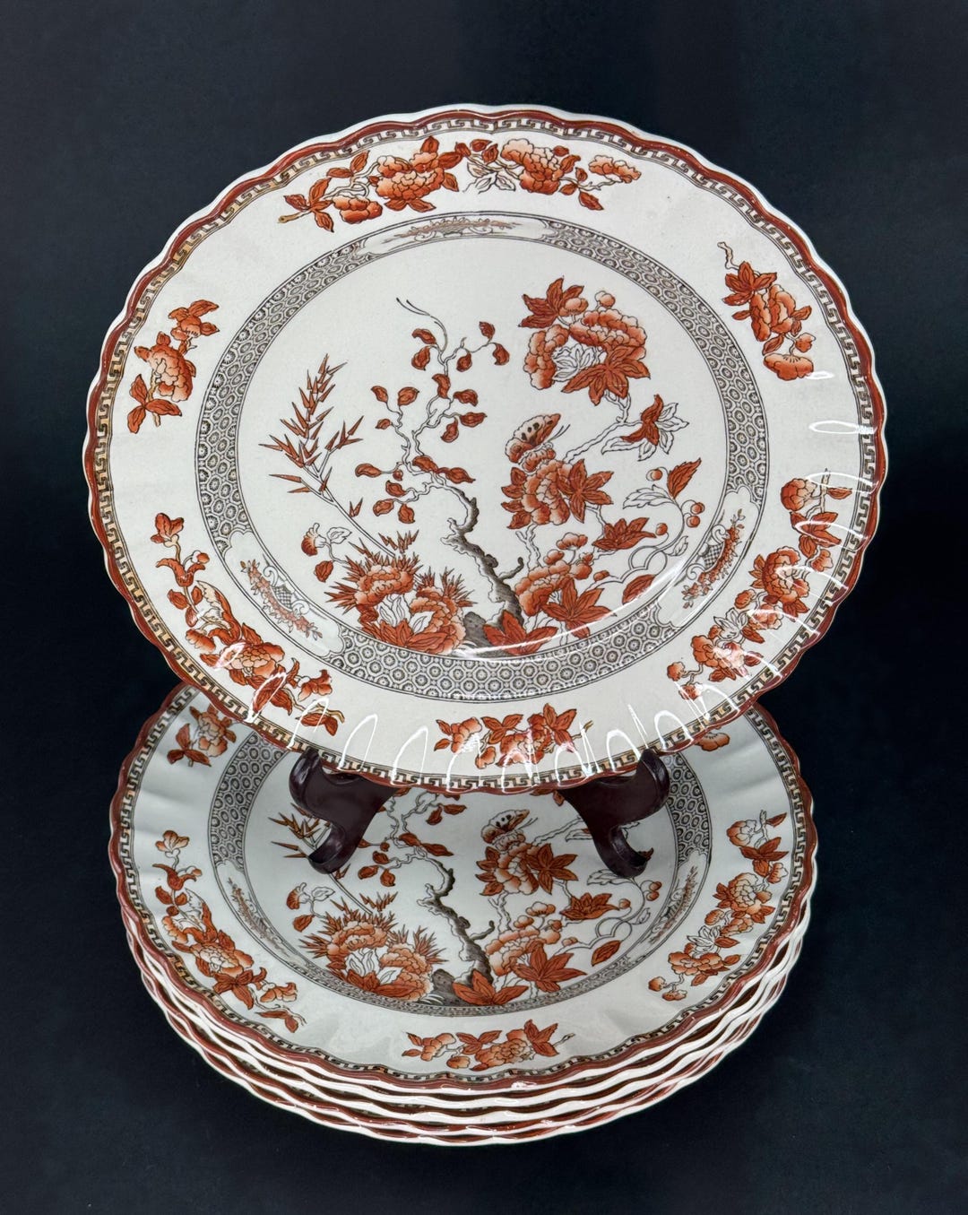 6 Large Old Copeland Spode India Tree Dinner Plates 10 1/4 Inches - Etsy