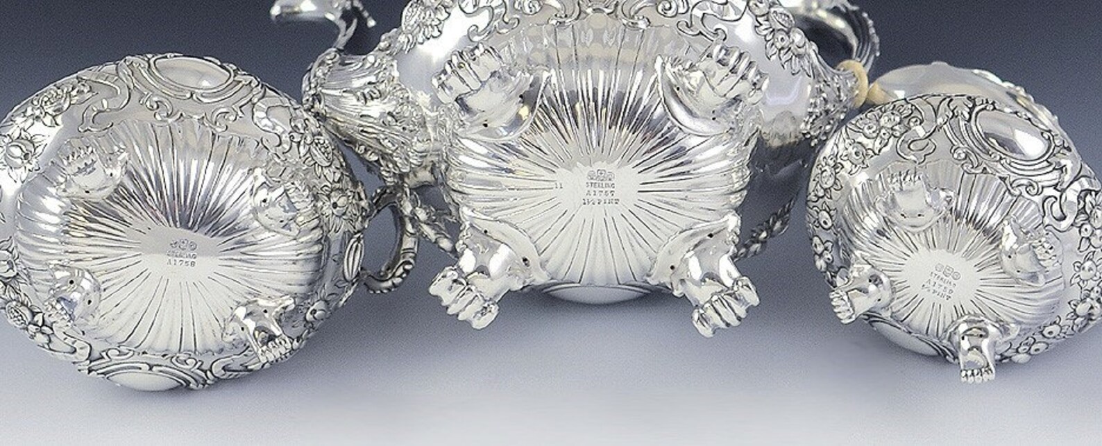 3pc Ornate Gorham Sterling Silver Demitasse Tea Coffee Set C1900 - Etsy