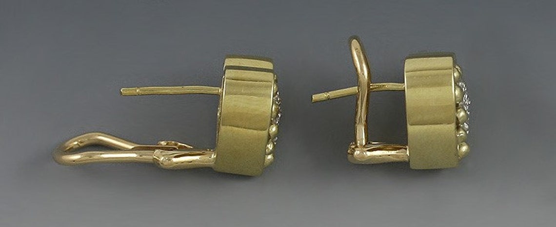 Modern Makur Designs 14k Gold & Diamond Heart Shaped Earrings - Etsy