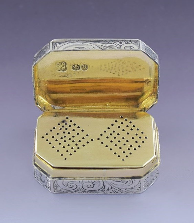 1835 Fine English Georgian Sterling Silver Octagonal | Etsy