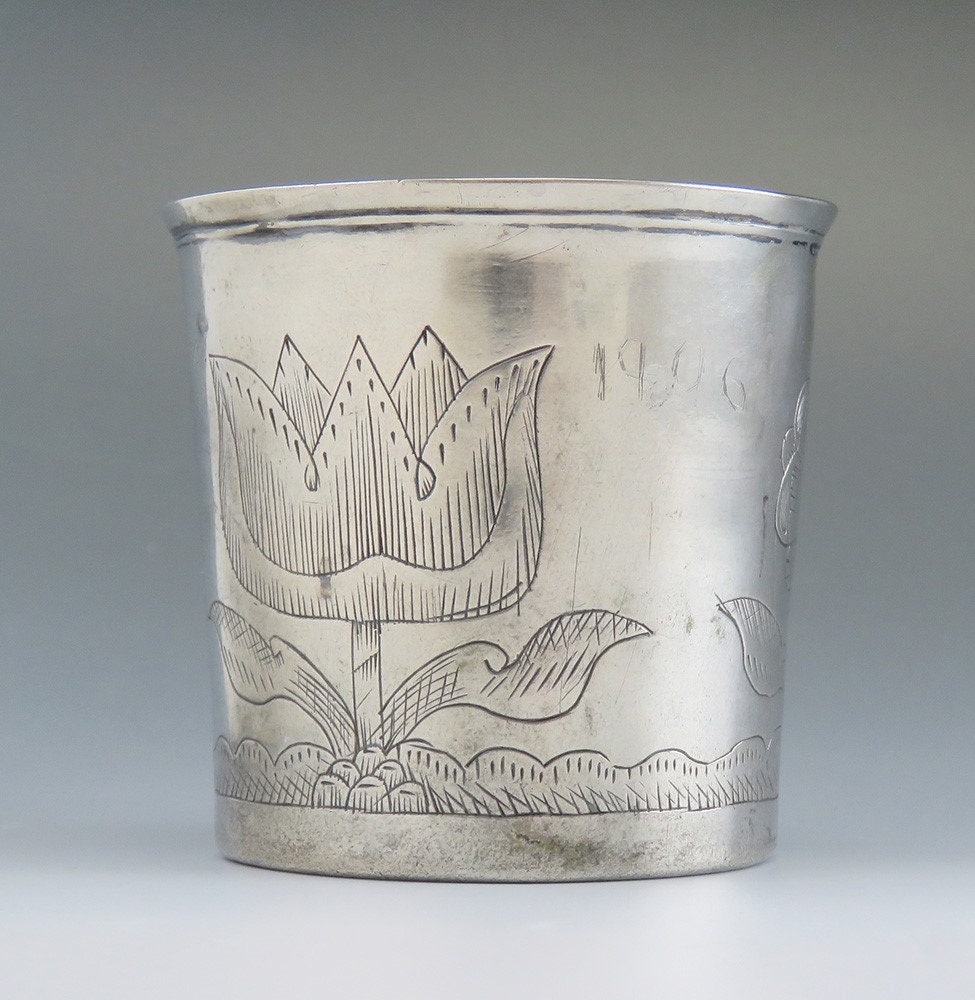 Late 1600s Norwegian Scandinavian Hand Engraved Pewter Beaker Cup - Etsy