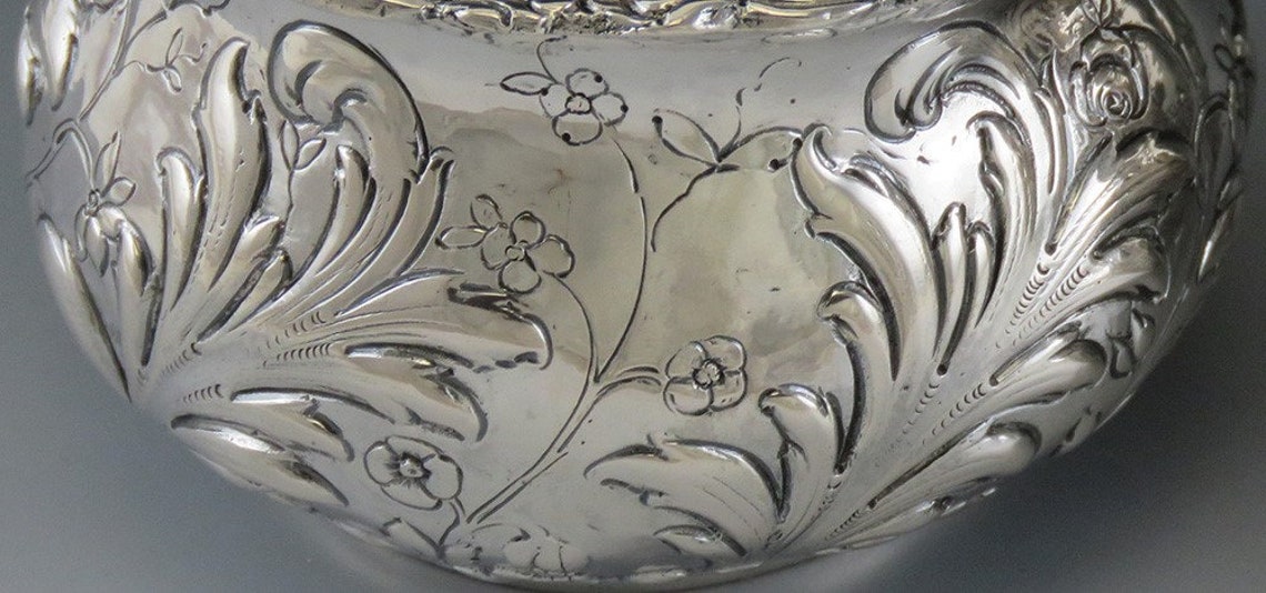 Antique c1890 Hanau German 800 Silver Hand Chased Tea Set | Etsy