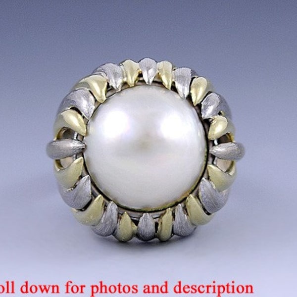 Mabe Pearl Ring - Etsy