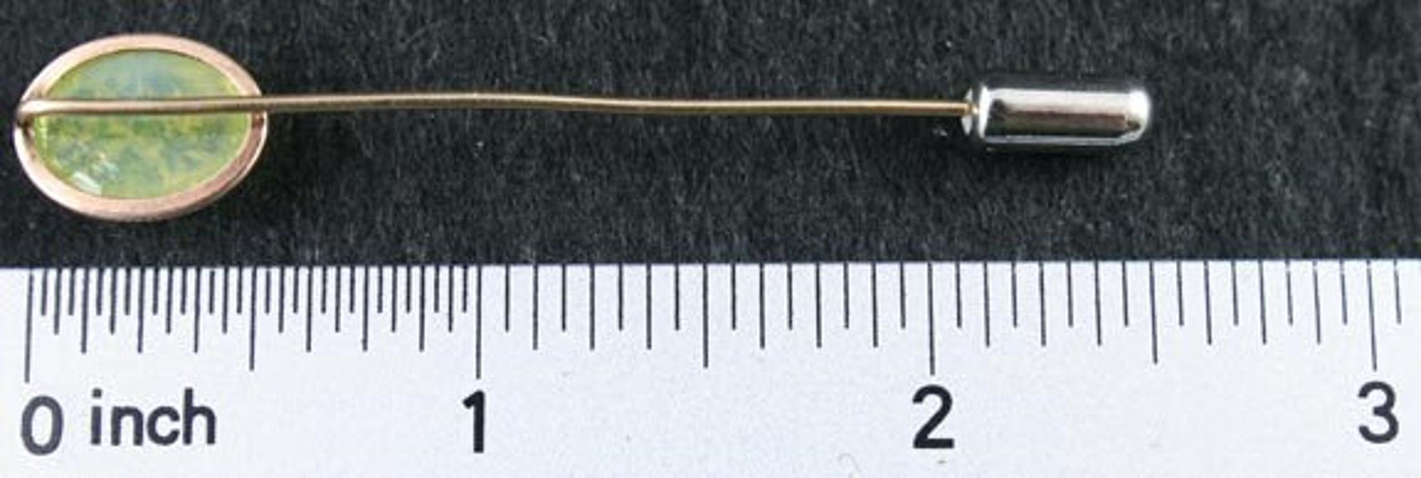 Neat American 10k Gold & Green Glass Stone Stickpin C1910 | Etsy