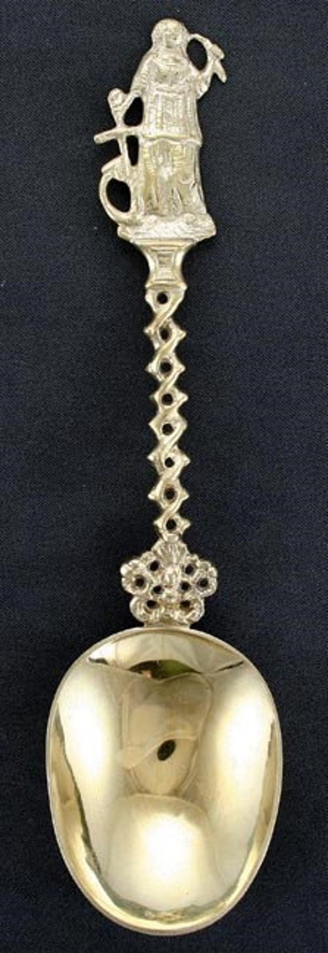 Antique C1890 German or Dutch Gold Silver Figural Serving Spoon - Etsy