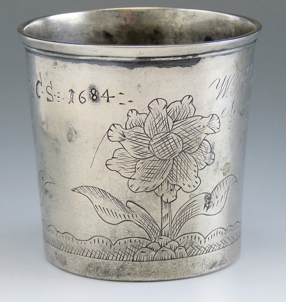 Late 1600s Norwegian Scandinavian Hand Engraved Pewter Beaker Cup - Etsy