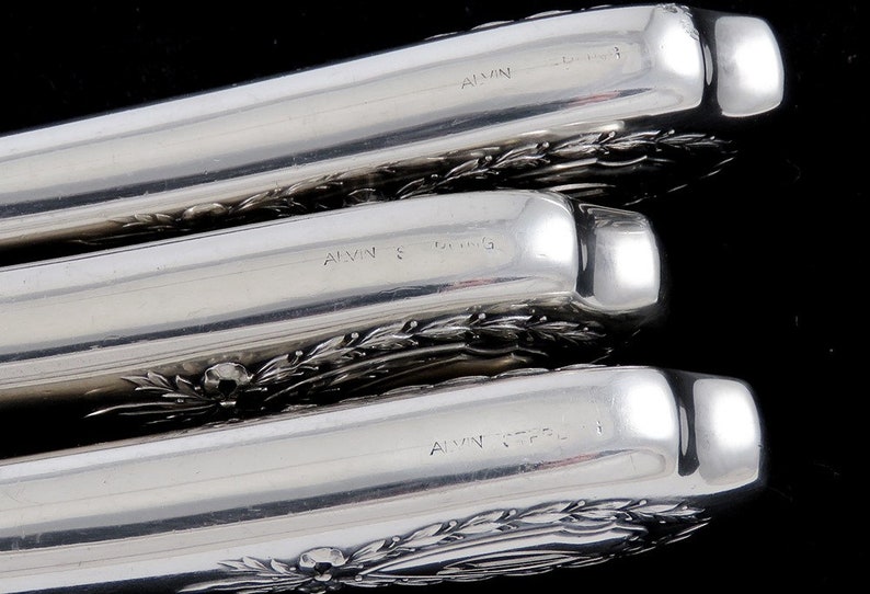 Antique 3pc Sterling Silver Alvin Apollo 1900 Carving Set Knife ...