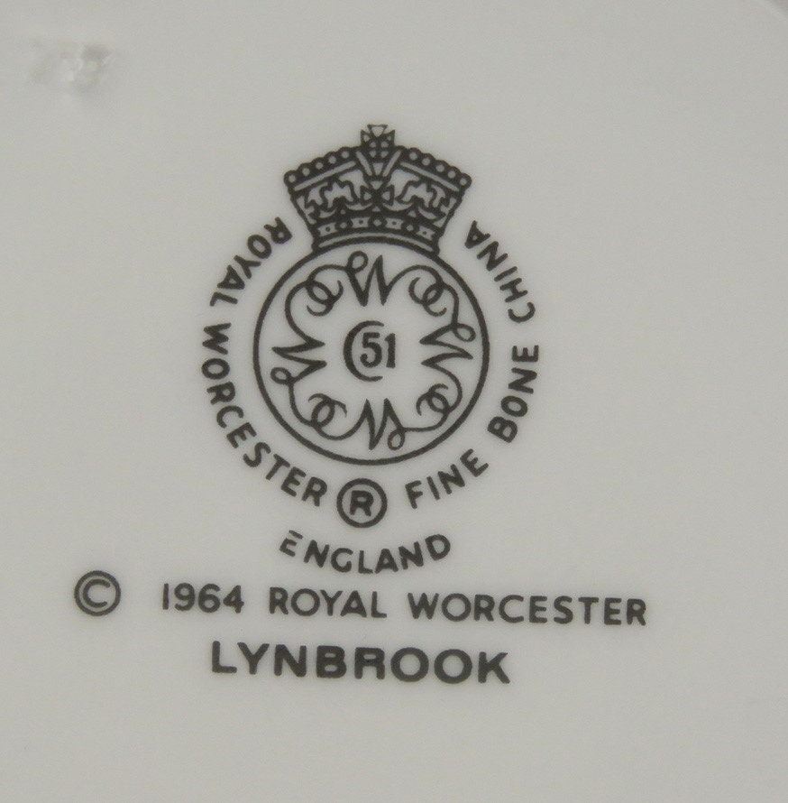 12 Beautiful Royal Worcester Lynbrook Pattern Porcelain Salad ...