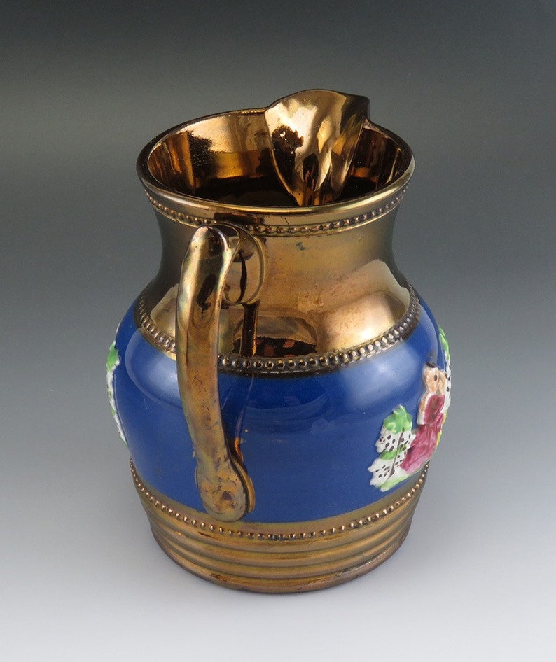 Antique Mid 1800s Staffordshire English Copper Luster Ware | Etsy