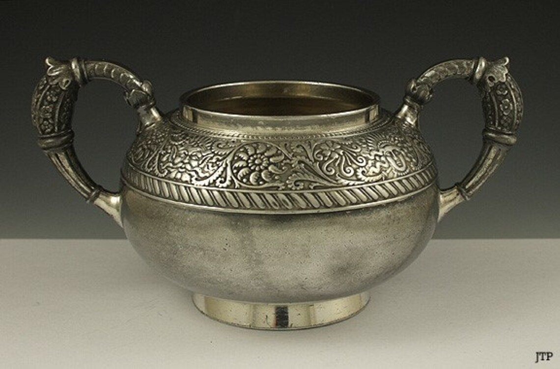 Meriden Britannia Assyrian Head Silverplate Sugar Bowl | Etsy