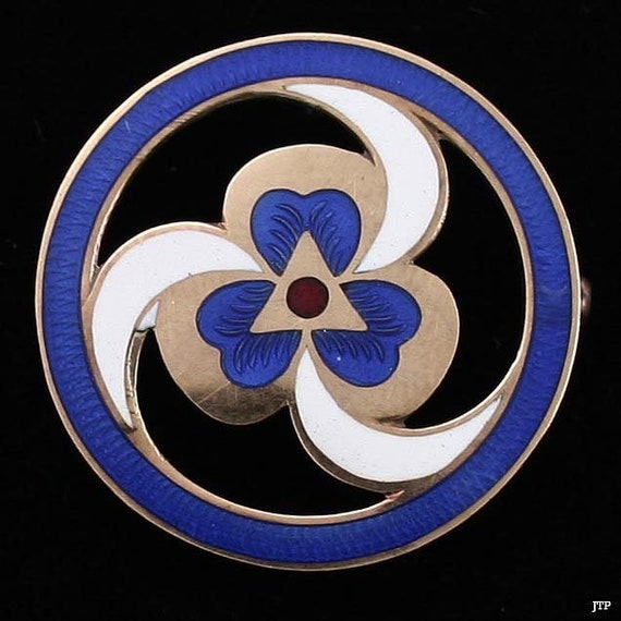 Rare 10k Gold Girl Scouts Gold Enameled Pin Pendant | Etsy