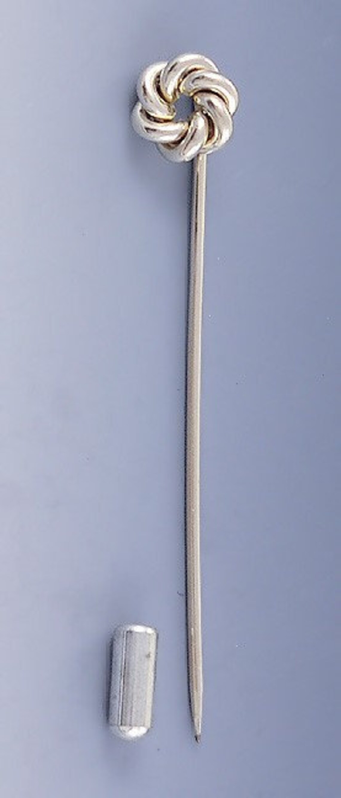 14k Gold Knot Spiral Stick Pin Brooch | Etsy