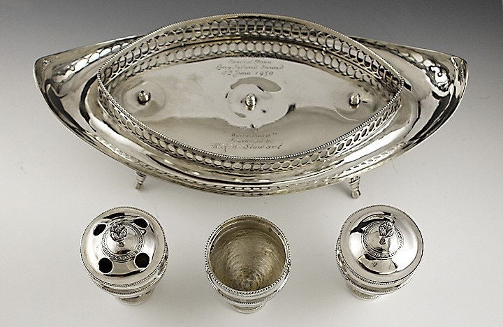 Antique Mid 1800s German Silver Footed Inkwell Pen Holder Desk Set - Etsy