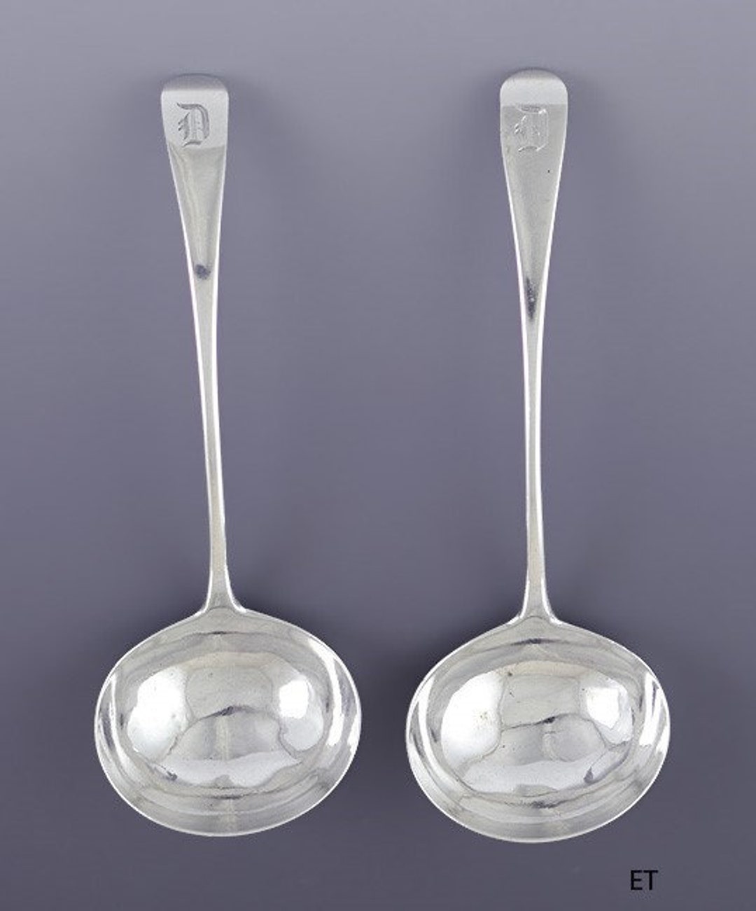 Great Pair Antique 1800 English Georgian Sterling Silver Sauce / Gravy ...