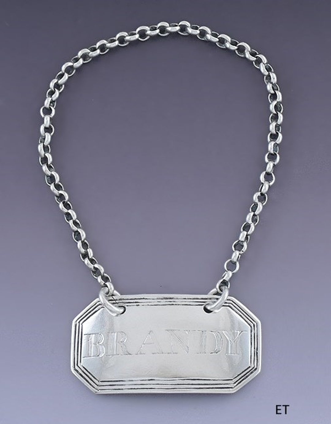 Antique Sterling Silver Brandy Liquor Label Bottle Ticket C1800 - Etsy