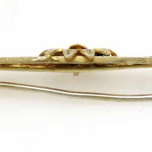 Antique Victorian Gilded Sterling Silver Filigree Wire Flower Bar Pin ...