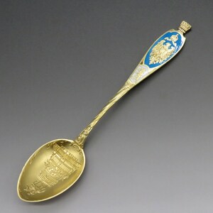 Antique 19th Century German Gold Wash Silver Enamel Berlin Crest ...