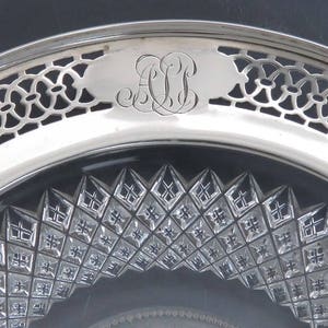 Vintage Watson Sterling Silver & Beautiful Cut Glass Plate - Etsy