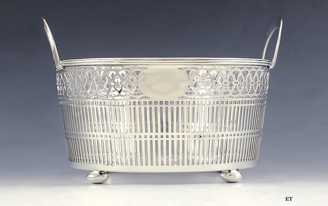 Antique Early 1900s Watson Sterling Silver Glass Liner Pierced Bowl ...