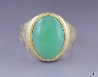 14k Jade Ring - Etsy