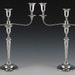 Pair Antique 1790 English Sterling Silver 3 Candle Candelabra ...