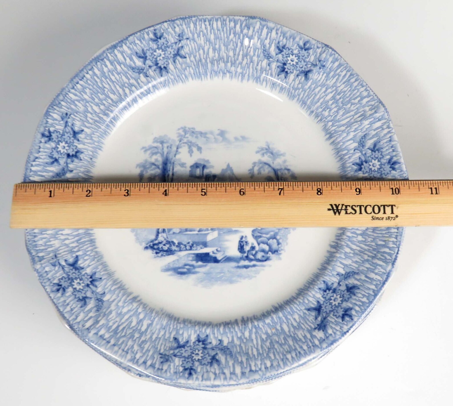 6 C1850 English James Edwards Ironstone Transferware Corinth Dinner ...