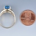 10k Yellow Gold Ring W/ Polished and Matte Finishes and Topaz Stone ...