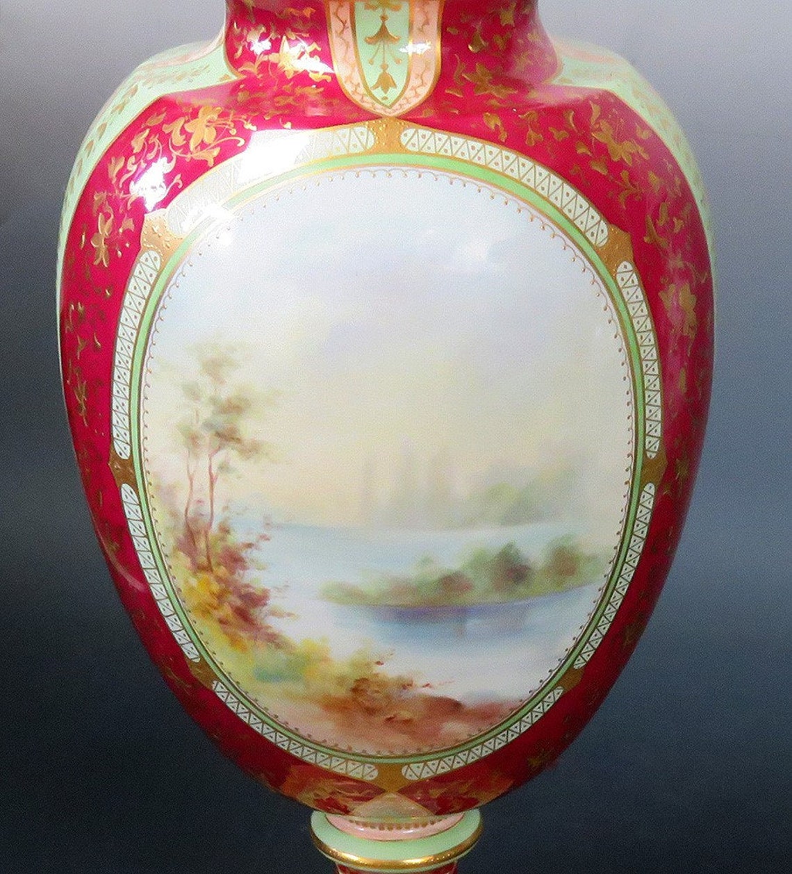 Beautiful 1800s Royal Bonn Vase Mounted as Lamp working | Etsy