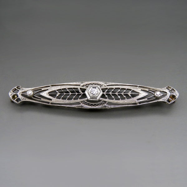 Antique 14k Gold Diamond Pin - Etsy