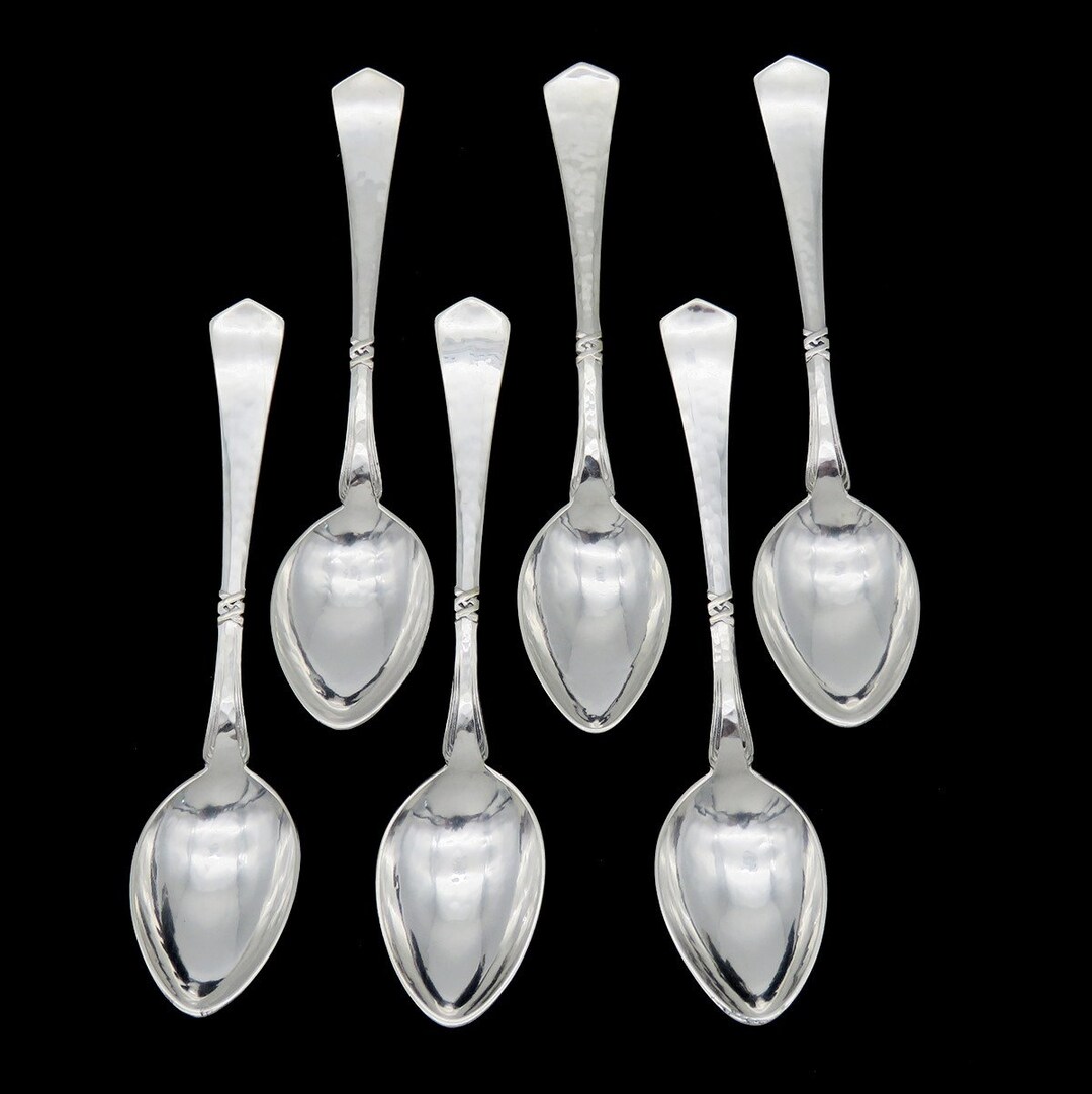 Hand Hammered Set of 7 Antique Swedish Silver Demitasse Spoons - Etsy