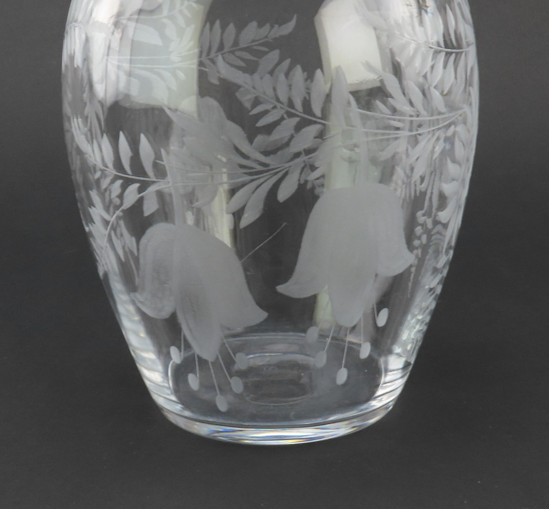 Beautiful Libbey Large American Brilliant Cut Glass ABP Floral Vase 8 3 ...