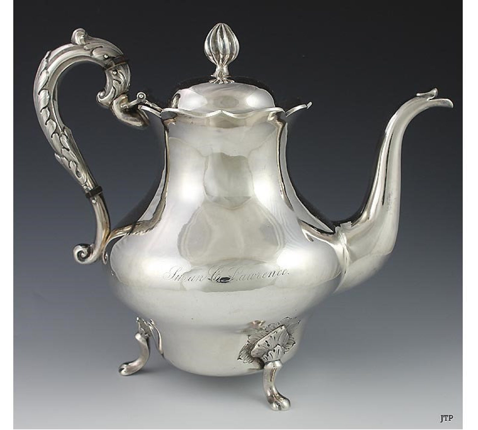 Antique American 1849 Victorian Coin Silver Teapot Coffeepot - Etsy