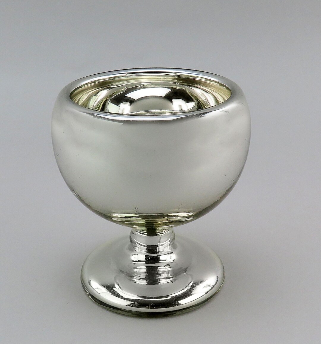 1850s Great Mercury Glass Compote Goblet 5 Inches Tall W/ Original Cork ...