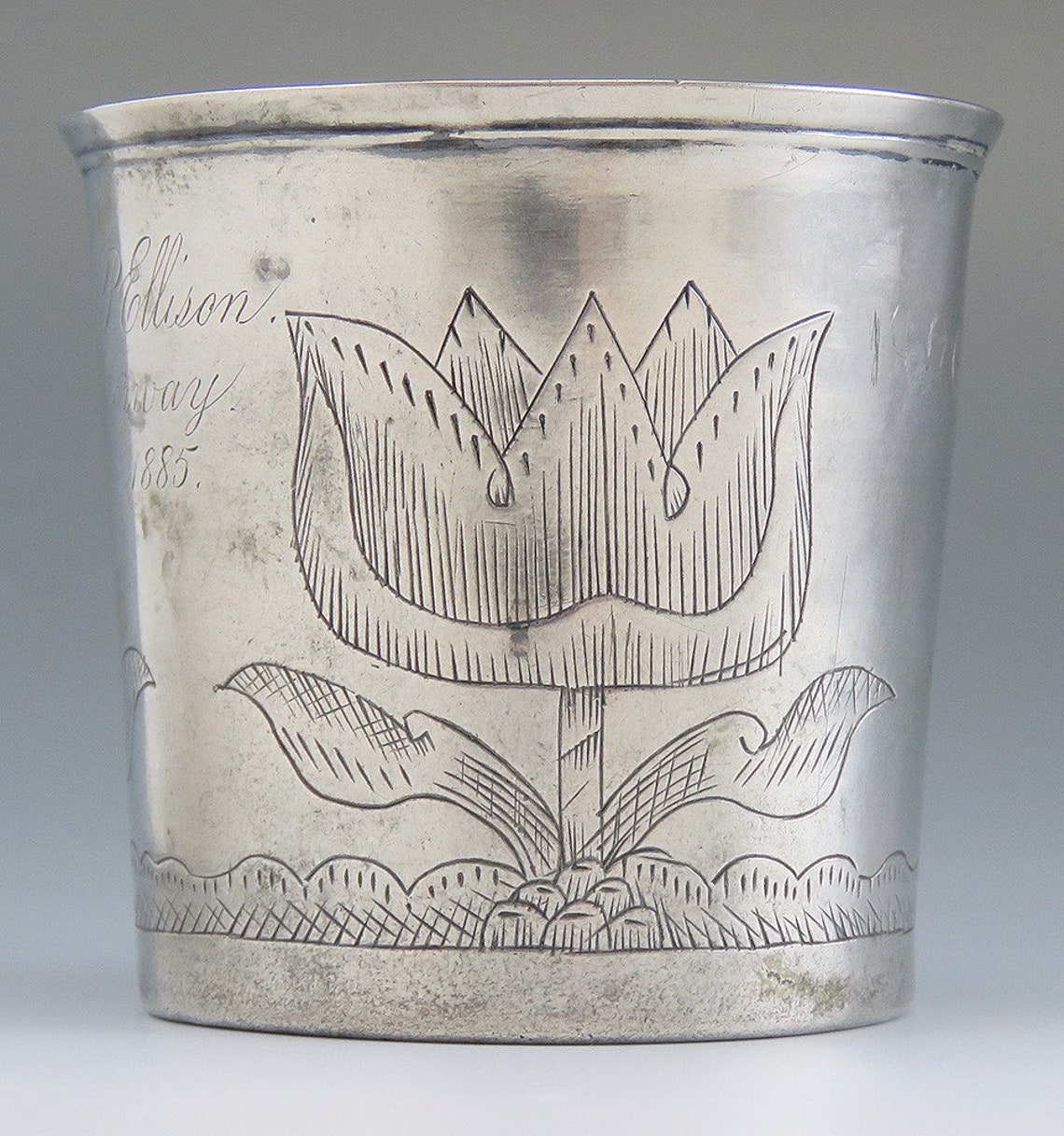 Late 1600s Norwegian Scandinavian Hand Engraved Pewter Beaker Cup - Etsy