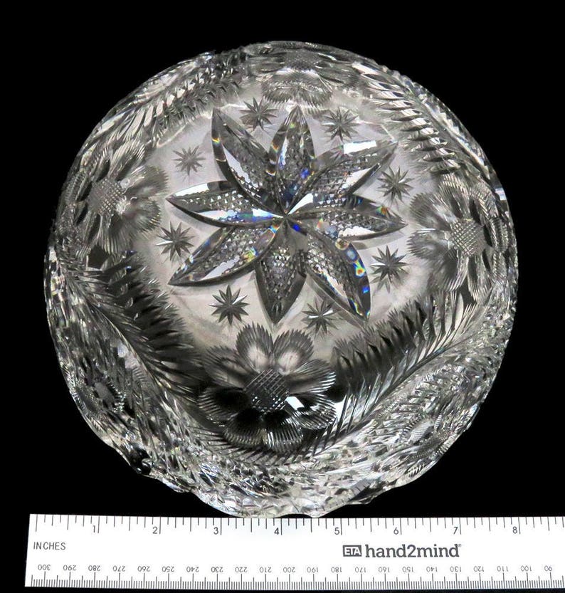 Incredible Hand Made Libbey American Brilliant Cut Glass Bowl | Etsy