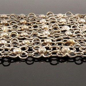 Middle Eastern Gold Tone Floral Multi Chain Cuff Bracelet 6 1/2 Boho ...