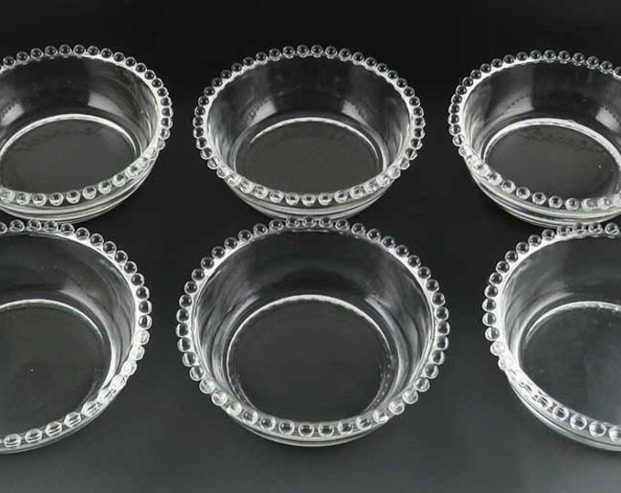 6 Dalzell Viking Art Glass Candlewick Cereal/soup Bowls Crystal ...
